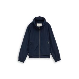 Tom Tailor Damen &Uuml;bergangsjacke mit verstaubarer Kapuze, blau, Uni, Gr. XL
