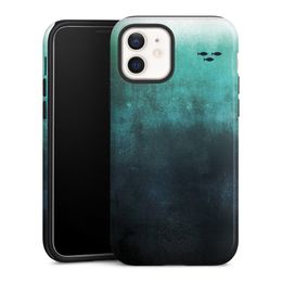 DeinDesign iPhone 12 mini Handy Panzer Handyh&uuml;lle robuste Outdoor H&uuml;lle Schutzh&uuml;lle gl&auml;nzend Fish Water Turquoise Tough Case