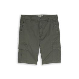 Tom Tailor Herren TTSLIM Cargo Shorts, gr&uuml;n, Uni, Gr. 30