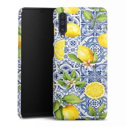 DeinDesign Galaxy A50 Handy Premium Case Smartphone Handyh&uuml;lle Schutzh&uuml;lle matt Muster Greece Lemon Premium Case