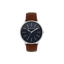 Tom Tailor Herren Armbanduhr silber - Ziffernblatt braun mit 40mm, silber, Gr. ONESIZE