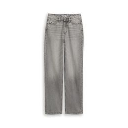 Tom Tailor Denim Damen TTELIN STRAIGHT Jeans, grau, Uni, Gr. 28/32