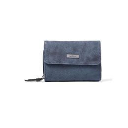 Tom Tailor Damen TTELIN Portemonnaie mit Logo-Applikation, blau, Uni, Gr. ONESIZE