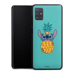 DeinDesign Galaxy A51 Handy Hard Case Schutzh&uuml;lle schwarz Smartphone Backcover Disney Lilo & Stitch Pineapple Hard Case