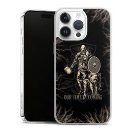 DeinDesign iPhone 14 Pro Max Handy Slim Case Silikon Handyh&uuml;lle transparent H&uuml;lle extra d&uuml;nn Wikinger Vikings Tv Show Designs Silikon Slim Case