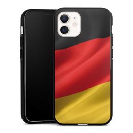 DeinDesign iPhone 12 Handy Silikon H&uuml;lle Case schwarz Handyh&uuml;lle Flags Flag Germany