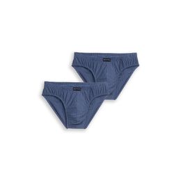 Tom Tailor Herren Slips mit Streifenmuster im 2er-Pack, blau, Gestreift, Gr. 8
