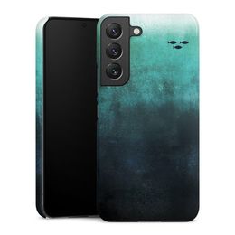 DeinDesign Galaxy S22 Handy Premium Case Smartphone Handyh&uuml;lle Schutzh&uuml;lle gl&auml;nzend Turquoise Water Fish Premium Case