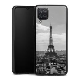 DeinDesign Galaxy A12 Handy Silikon H&uuml;lle Case schwarz Handyh&uuml;lle Eiffeltour Paris France