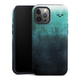 DeinDesign iPhone 12 Pro Handy Panzer Handyh&uuml;lle robuste Outdoor H&uuml;lle Schutzh&uuml;lle matt Fish Water Turquoise Tough Case