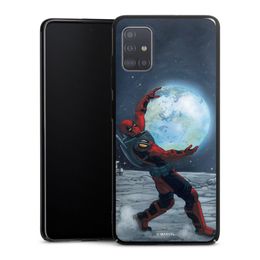 DeinDesign Galaxy A51 Handy Hard Case Schutzh&uuml;lle schwarz Smartphone Backcover Moon Marvel Deadpool Hard Case