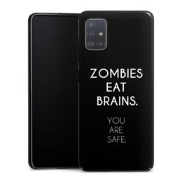 DeinDesign Galaxy A51 Handy Hard Case Schutzh&uuml;lle schwarz Smartphone Backcover Statement Funny Zombie Hard Case