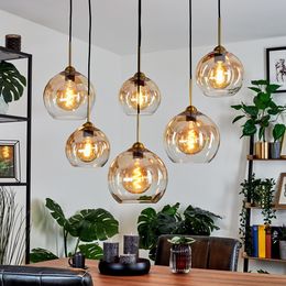 hofstein Calapa H&auml;ngeleuchte Messing, 6-flammig