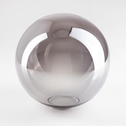 hofstein Lampenschirm aus Glas Gastor Ersatzglas 15 cm Rauchfarben