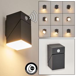 hofstein Toogong Au&szlig;enwandleuchte LED Anthrazit, 1-flammig, Bewegungsmelder