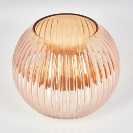 hofstein Glaslampenschirm Koyoto Ersatzglas 20 cm Bernsteinfarben