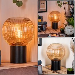 hofstein Koyoto Tischleuchte Glas 20 cm Bernsteinfarben, 1-flammig