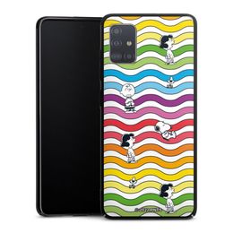 DeinDesign Galaxy A51 Handy Hard Case Schutzh&uuml;lle schwarz Smartphone Backcover Snoopy Muster Peanuts Hard Case