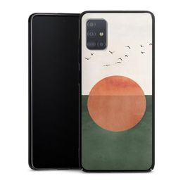 DeinDesign Galaxy A51 Handy Hard Case Schutzh&uuml;lle schwarz Smartphone Backcover Sunshine Bird Sunset Hard Case