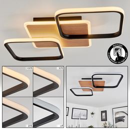 hofstein Tiutiella Deckenleuchte LED Braun, Holzoptik, Schwarz, 1-flammig