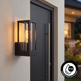 hofstein Palanga Au&szlig;enwandleuchte Schwarz, 1-flammig