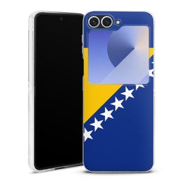 DeinDesign Galaxy Z Flip 7 FE Handy Hard Case Schutzh&uuml;lle transparent Smartphone Handy H&uuml;lle Flag Bosnia Hard Case