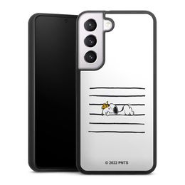 DeinDesign Galaxy S22 Handy Gallery Case Handyh&uuml;lle 9H Geh&auml;rtetes Glas R&uuml;ckseite H&uuml;lle Snoopy Dog Peanuts Gallery Case