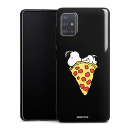 DeinDesign Galaxy A51 Handy Hard Case Schutzh&uuml;lle schwarz Smartphone Backcover Peanuts Pizza Snoopy Hard Case