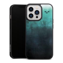 DeinDesign iPhone 13 Pro Handy Premium Silikon H&uuml;lle Handyh&uuml;lle schwarz Case Turquoise Water Fish Silikon Premium Case