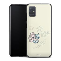 DeinDesign Galaxy A51 Handy Hard Case Schutzh&uuml;lle schwarz Smartphone Backcover Angel Disney Lilo & Stitch Hard Case