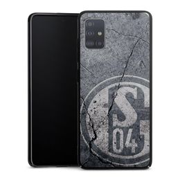 DeinDesign Galaxy A51 Handy Hard Case Schutzh&uuml;lle schwarz Smartphone Backcover Merchandise Fc Schalke 04 Concrete Hard Case