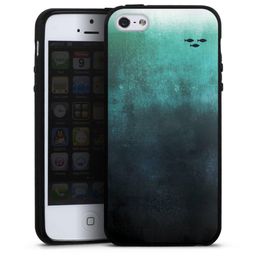DeinDesign iPhone SE (2016-2019) Handy Silikon H&uuml;lle Case schwarz Handyh&uuml;lle Fish Water Turquoise