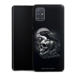 DeinDesign Galaxy A51 Handy Hard Case Schutzh&uuml;lle schwarz Smartphone Backcover Raven Skulls Skull Hard Case
