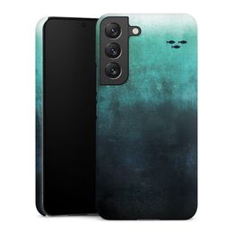 DeinDesign Galaxy S22 Handy Premium Case Smartphone Handyh&uuml;lle Schutzh&uuml;lle matt Turquoise Water Fish Premium Case