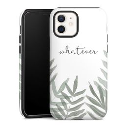 DeinDesign iPhone 12 mini Handy Panzer Handyh&uuml;lle robuste Outdoor H&uuml;lle Schutzh&uuml;lle gl&auml;nzend Water Colour Jungle Palm Tree Tough Case