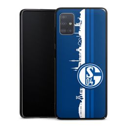 DeinDesign Galaxy A51 Handy Hard Case Schutzh&uuml;lle schwarz Smartphone Backcover Official Licensed Product Skyline Fc Schalke 04 Hard Case