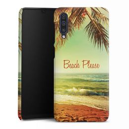 DeinDesign Galaxy A50 Handy Premium Case Smartphone Handyh&uuml;lle Schutzh&uuml;lle matt Beach Palm Tree Urlaub Premium Case