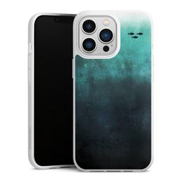 DeinDesign iPhone 13 Pro Handy Silikon H&uuml;lle Case wei&szlig; Handyh&uuml;lle Turquoise Water Fish Silikon Case