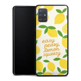 DeinDesign Galaxy A51 Handy Hard Case Schutzh&uuml;lle schwarz Smartphone Backcover Spruch Statement Lemon Hard Case