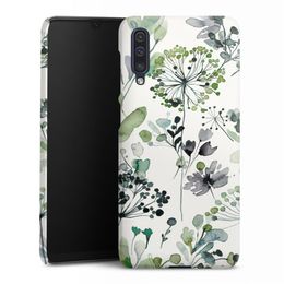DeinDesign Galaxy A50 Handy Premium Case Smartphone Handyh&uuml;lle Schutzh&uuml;lle matt Flowers Water Colour Eukalyptus Premium Case
