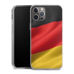 DeinDesign iPhone 12 Pro Max Handy Silikon H&uuml;lle Case transparent Handyh&uuml;lle Germany Flags Flag Silikon Case