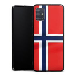 DeinDesign Galaxy A51 Handy Hard Case Schutzh&uuml;lle schwarz Smartphone Backcover Flags Flag Norway Hard Case