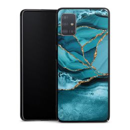 DeinDesign Galaxy A51 Handy Hard Case Schutzh&uuml;lle schwarz Smartphone Backcover Marble Gemstone Glitzer Hard Case