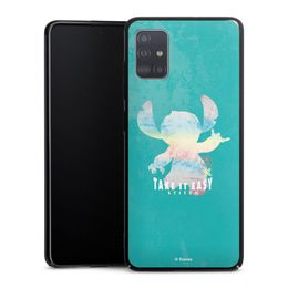 DeinDesign Galaxy A51 Handy Hard Case Schutzh&uuml;lle schwarz Smartphone Backcover Lilo & Stitch Official Licensed Product Disney Hard Case