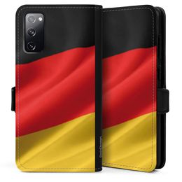 DeinDesign Galaxy S20 Handy Klapph&uuml;lle Handyh&uuml;lle aus Kunst Leder schwarz Flip Case Germany Flags Flag Sideflip mit Lasche
