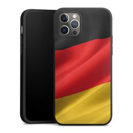 DeinDesign iPhone 12 Pro Handy Premium Silikon H&uuml;lle Handyh&uuml;lle schwarz Case Flags Flag Germany Silikon Premium Case