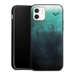 DeinDesign iPhone 12 Handy Premium Silikon H&uuml;lle Handyh&uuml;lle schwarz Case Fish Water Turquoise Silikon Premium Case