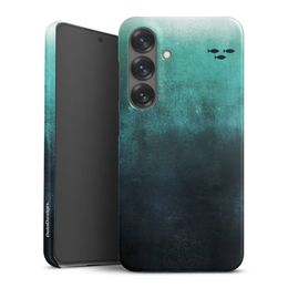 DeinDesign Galaxy S25 Handy Premium Case Smartphone Handyh&uuml;lle Schutzh&uuml;lle gl&auml;nzend Turquoise Water Fish Premium Case