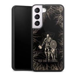 DeinDesign Galaxy S22 Handy Gallery Case Handyh&uuml;lle 9H Geh&auml;rtetes Glas R&uuml;ckseite H&uuml;lle Tv Show Designs Wikinger Vikings Gallery Case