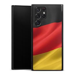 DeinDesign Galaxy S22 Ultra Handy Silikon H&uuml;lle Case schwarz Handyh&uuml;lle Germany Flags Flag